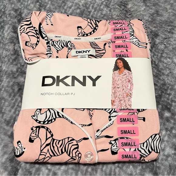 Dkny | Intimates & Sleepwear | New Dkny Pink Zebra Print Notch Collar ...